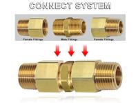 China 5/8 Inch Brass Adapter Fittings NPT Solid Hex Brass Pipe Nipples for sale