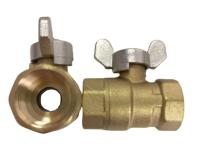 China DN15 Brass Ball Valve Female With Butterfly Handle for sale