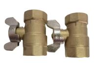China DN15 Brass Ball Valve Female With Butterfly Handle for sale