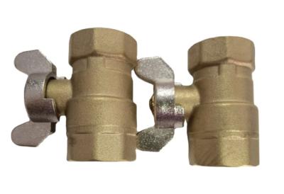 China DN15 Brass Ball Valve Female With Butterfly Handle for sale