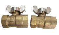 China DN15 Brass Ball Valve Female With Butterfly Handle for sale