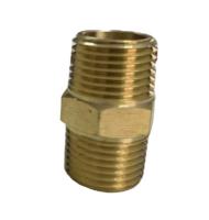 China 1/2 Male NPT *1/2 Male Npt Brass Hex Nipples Equal Brass Pipe Adapter for sale