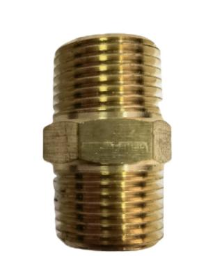 China 1/2 Male NPT *1/2 Male Npt Brass Hex Nipples Equal Brass Pipe Adapter for sale