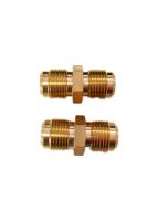 China 3/8 Inch Flare X 3/8 Inch Flare Brass Tube Fitting Hex Nipple brass for sale
