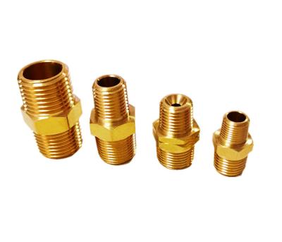 China 1/2 NPT Male Equal Brass Tube Fitting Brass Hex Adapter for sale