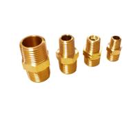 China 1/2 NPT Male Equal Brass Tube Fitting Brass Hex Adapter for sale