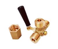 China Brass 3 Way Cock Valve With 1/2' Bsp Inside And Outside Threads for sale