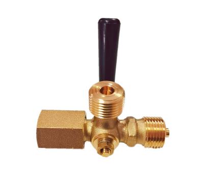 China Brass 3 Way Cock Valve With 1/2' Bsp Inside And Outside Threads for sale