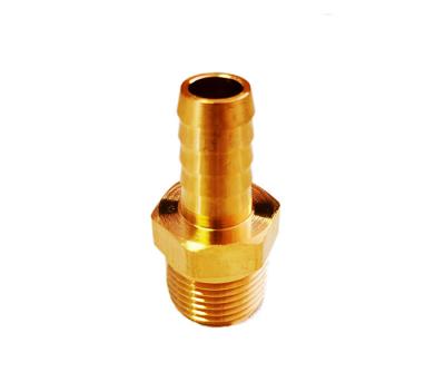 China Male 1/4 Inch NPT X 1/2 Pipe Brass Barbed Hose Fittings Fuel Tube Fitting for sale