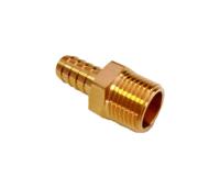 China Male 1/4 Inch NPT X 1/2 Pipe Brass Barbed Hose Fittings Fuel Tube Fitting for sale
