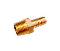 China Male 1/4 Inch NPT X 1/2 Pipe Brass Barbed Hose Fittings Fuel Tube Fitting for sale