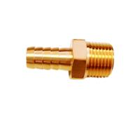 China Male 1/4 Inch NPT X 1/2 Pipe Brass Barbed Hose Fittings Fuel Tube Fitting for sale