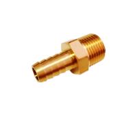 China Male 1/4 Inch NPT X 1/2 Pipe Brass Barbed Hose Fittings Fuel Tube Fitting for sale
