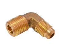 China 1/4 Flare 90 Degree Brass Elbow Fitting NPT Thread for sale