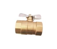 China DN25 Brass Female Ball Valve With Butterfly Handle for sale