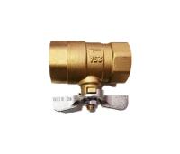 China DN25 Brass Female Ball Valve With Butterfly Handle for sale