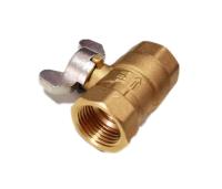 China 1/2 Brass Ball Valve Female And Female With Butterfly Handle for sale