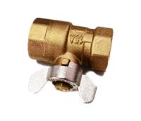 China 1/2 Brass Ball Valve Female And Female With Butterfly Handle for sale