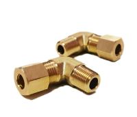 China 1/4 NPT Brass Compression Union 90 Degree Elbow Fitting for sale