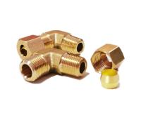 China 1/4 NPT Brass Compression Union 90 Degree Elbow Fitting for sale