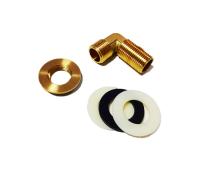 China Lead Free 90 Degree Brass Elbow With 1/2″ BSP Wide Flange Brass Tap Back Nuts for sale