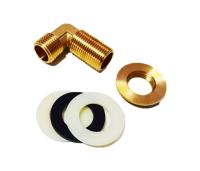 China Lead Free 90 Degree Brass Elbow With 1/2″ BSP Wide Flange Brass Tap Back Nuts for sale
