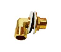 China Lead Free 90 Degree Brass Elbow With 1/2″ BSP Wide Flange Brass Tap Back Nuts for sale