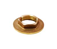 China 1/2″ NPT Wide Flange Brass Tap Back Nuts Male for sale