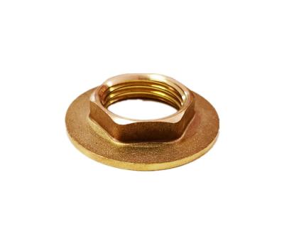 China 1/2″ NPT Wide Flange Brass Tap Back Nuts Male for sale
