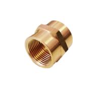China Nipple Coupling Brass Tube Fitting 3/4 Inch NPT X 3/4 Inch NPT Brass Adapter for sale