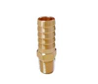 China Brass Hose Barb Adapter 1/2 Inch Barb x 1/4 Inch NPT Male Pipe Male Threaded End for sale