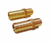 China Brass Hose Barb Adapter 1/2 Inch Barb x 1/4 Inch NPT Male Pipe Male Threaded End for sale