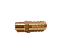 China Brass Hose Barb Adapter 1/2 Inch Barb x 1/4 Inch NPT Male Pipe Male Threaded End for sale
