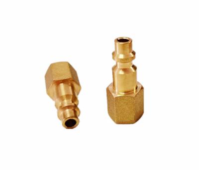 China Brass Air Tool Fittings 1/4 NPT Male Plug Connector for sale