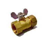China DN15 Female Brass Ball Valve With Butterfly Handle for sale