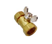 China DN15 Female Brass Ball Valve With Butterfly Handle for sale