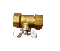 China DN15 Female Brass Ball Valve With Butterfly Handle for sale