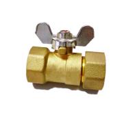 China DN15 Female Brass Ball Valve With Butterfly Handle for sale