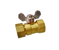 China DN15 Female Brass Ball Valve With Butterfly Handle for sale