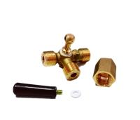 China CNC Three Way Pressure Gauge Cock Lead Free Brass for sale