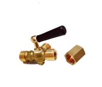 China DIN Standard Brass 3 Way Gauge Cock Valve With Brass Nut for sale