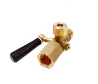 China DIN Standard Brass 3 Way Gauge Cock Valve With Brass Nut for sale