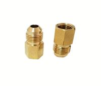 China CNC Brass Tube Fitting Adapter 1/4 NPT Female Thread * 1/4 Flare Male for sale