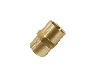 China Round Head Nipple Coupling Brass Pipe Fitting 1/2 Inch NPT X 1/2 Inch NPT for sale