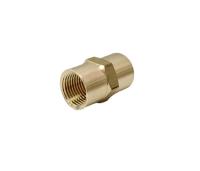 China Round Head Nipple Coupling Brass Pipe Fitting 1/2 Inch NPT X 1/2 Inch NPT for sale