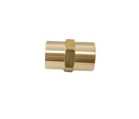 China Round Head Nipple Coupling Brass Pipe Fitting 1/2 Inch NPT X 1/2 Inch NPT for sale