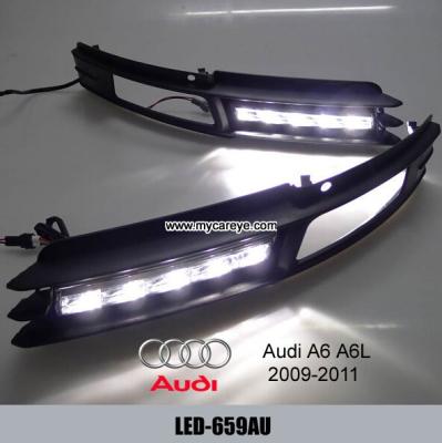 China Bright White LED DRL Daytime Running Fog Light Signal Lamp for Audi A6 A6L 12V for sale