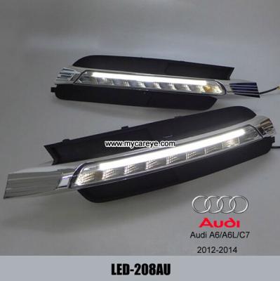 China LED Daytime Running Light Kit for Audi A6 A6L C7 12V 24W Driving Fog Lamp DRL for sale