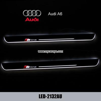 China Audi A6 LED Moving Door Sill Plate Pedal Steps 12V Car Interior Lights for sale