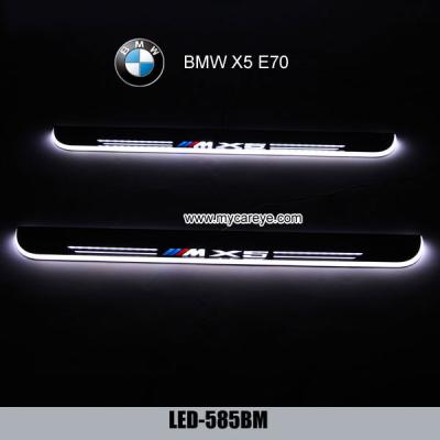 China Stainless Steel Scuff Plate Door Sill with LED Light for BMW X5 E70 2007-2013 for sale